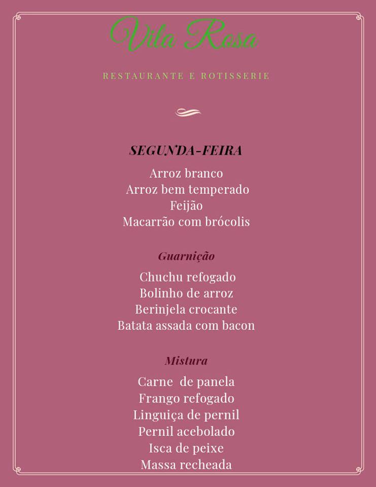 Menu em Vila Rosa Ristorante e Rotisserie restaurante, Itapetininga