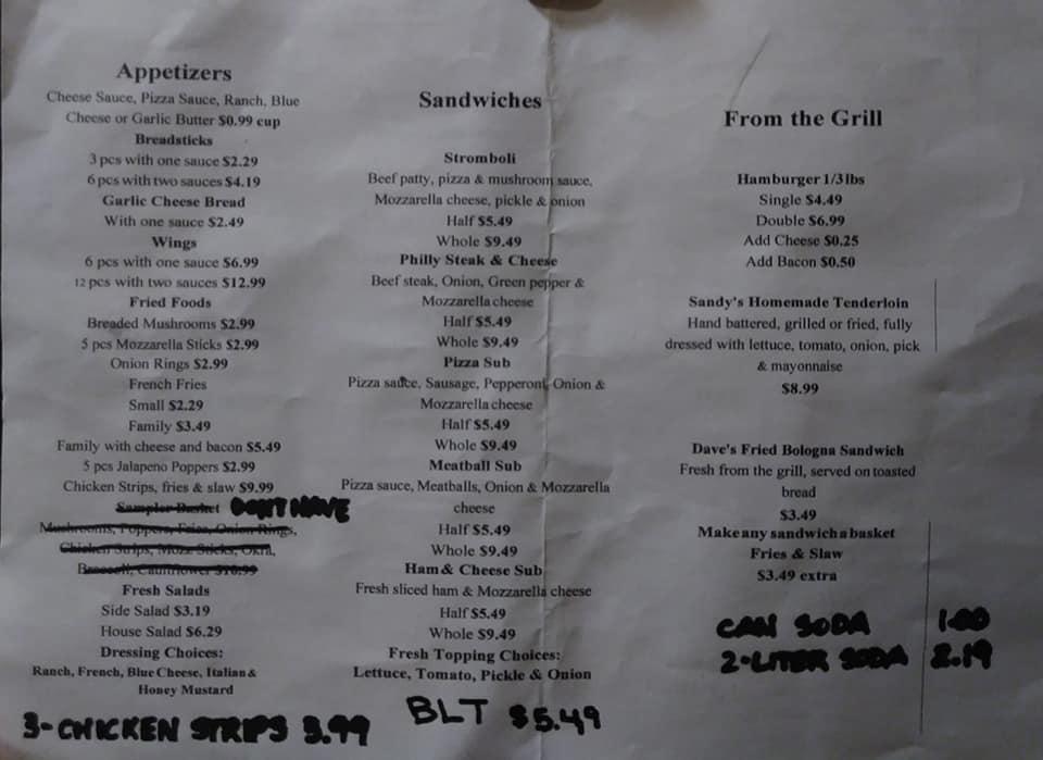 Menu at New Village Pizza pizzeria, Indianapolis