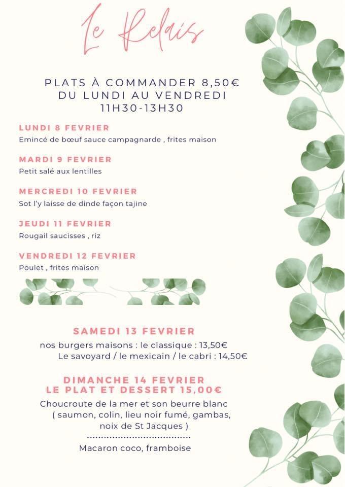 Menu au Le Relais restaurant, Pleurtuit