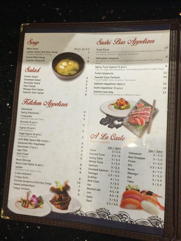 Menu at Oishi Sushi restaurant, Hackensack