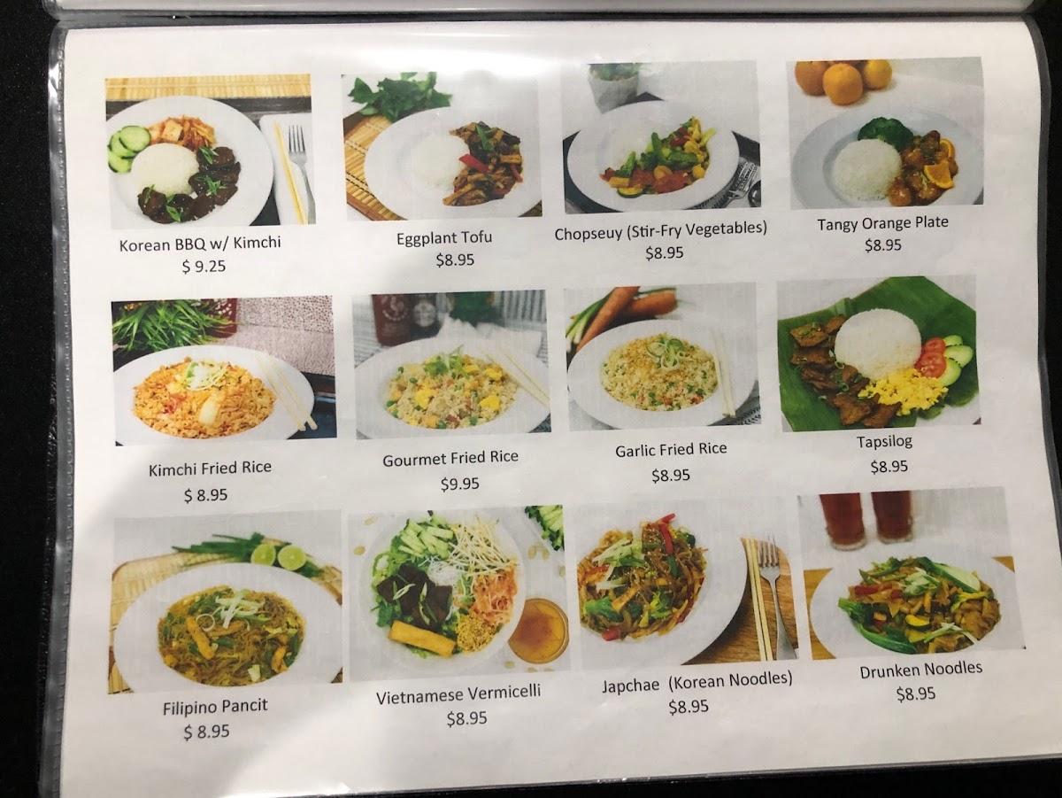 Menu at Vegan Plate restaurant, Roseville