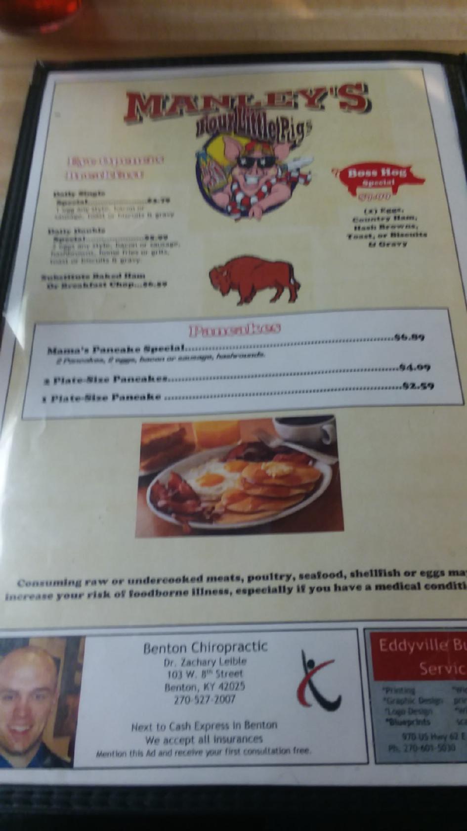 Menu at 4 Little Pigs BBQ, Benton