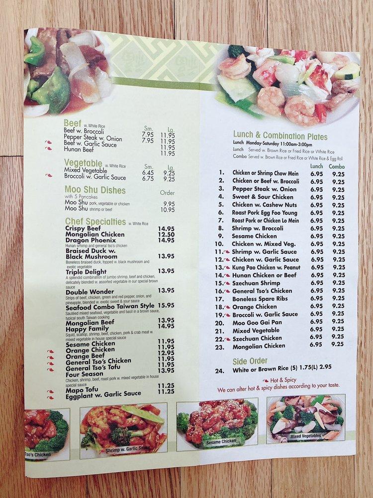 Menu at Bamboo CookHouse restaurant, Saratoga Springs