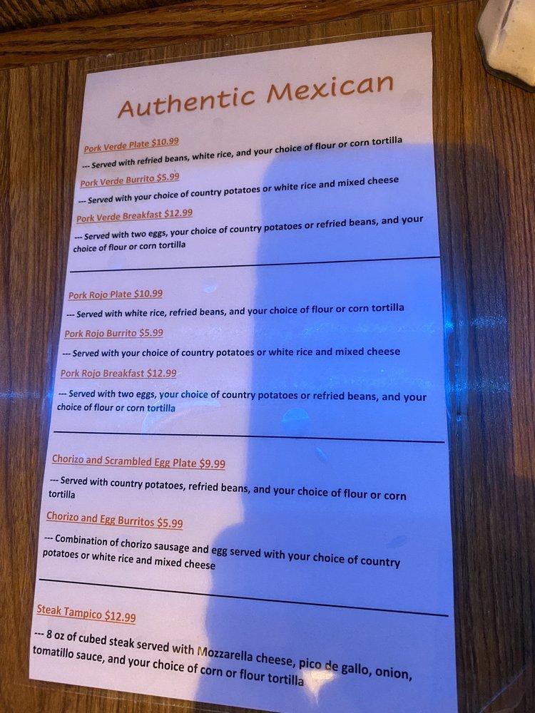 Menu at Calico County Restaurant, Amarillo