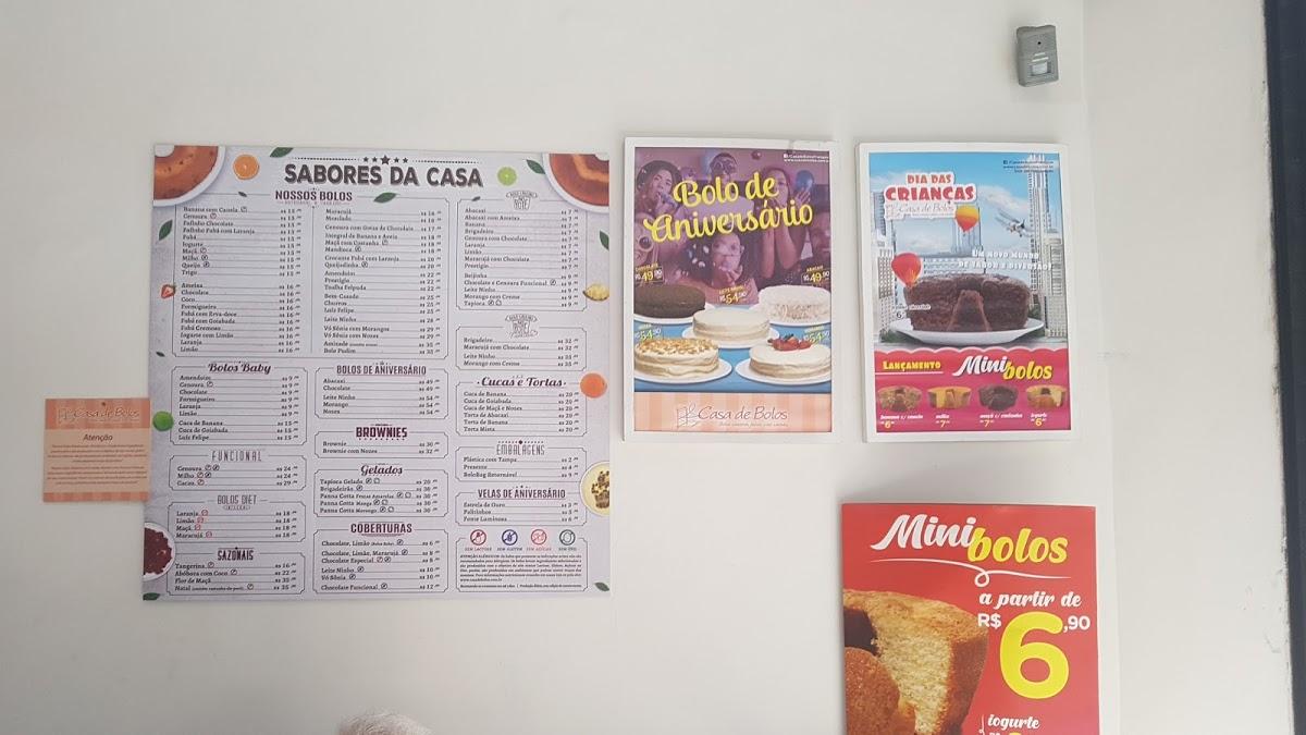 Menu em Casa de Bolos sobremesas, São Paulo, Av. Jabaquara