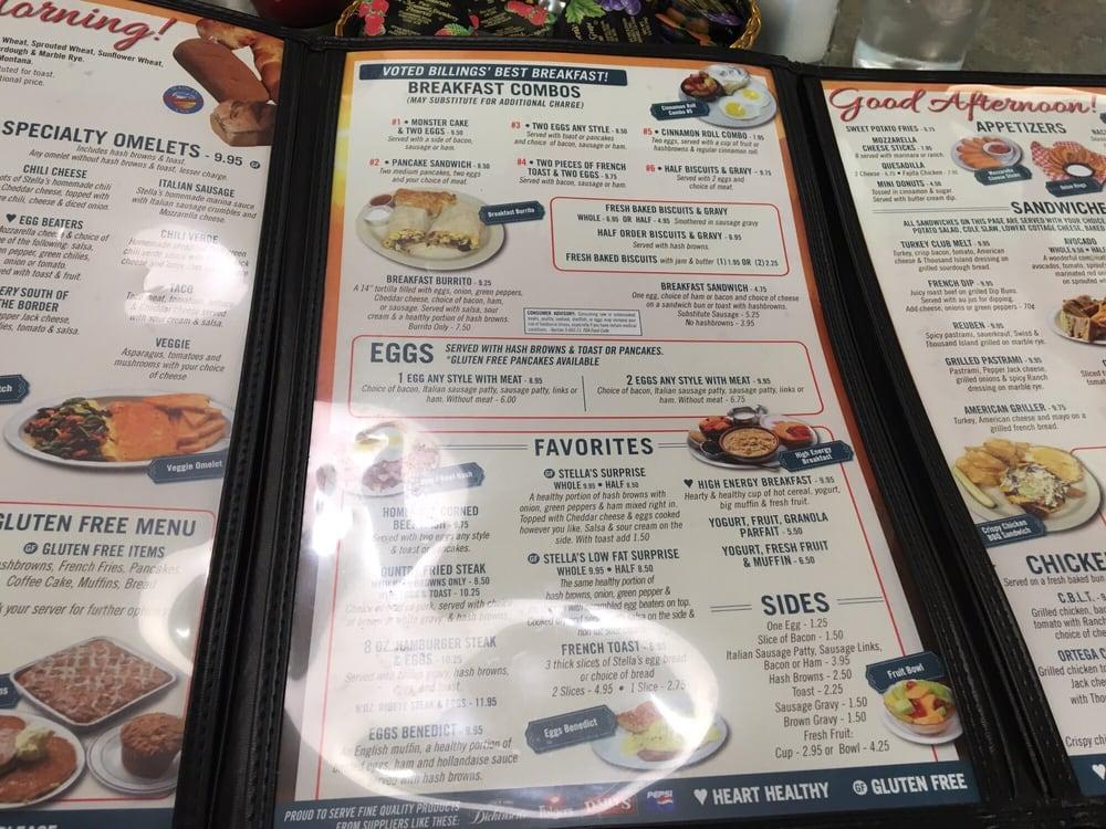 Menu at Stella's Kitchen & Bakery, Billings
