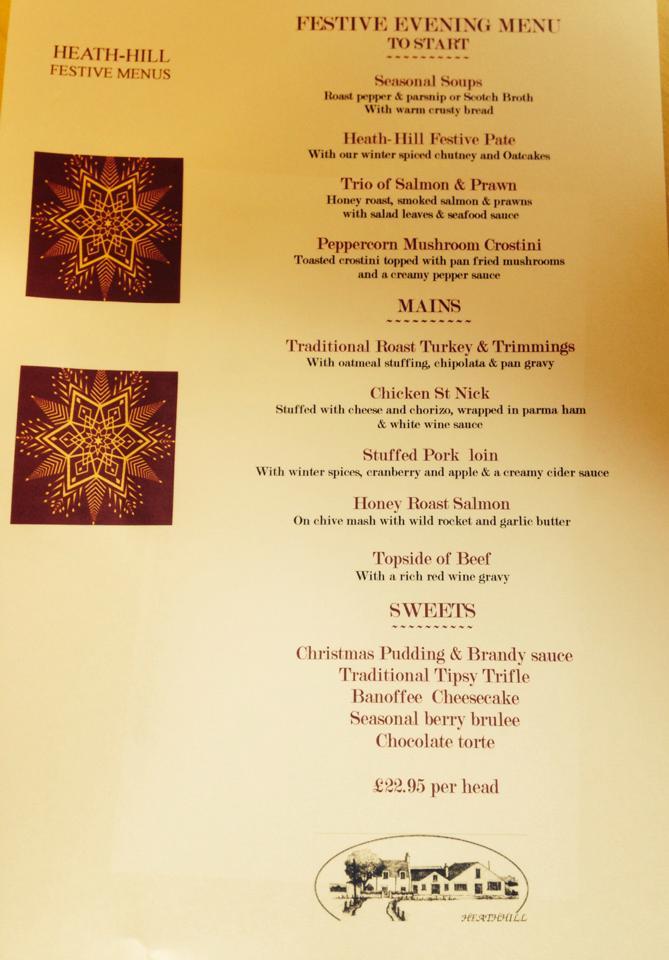 Menu at Heath-Hill Hotel Fraserburgh restaurant, Fraserburgh