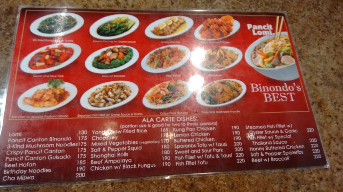 Menu at El Presidente of Binondo (Food Choices) Glorietta 4 restaurant ...