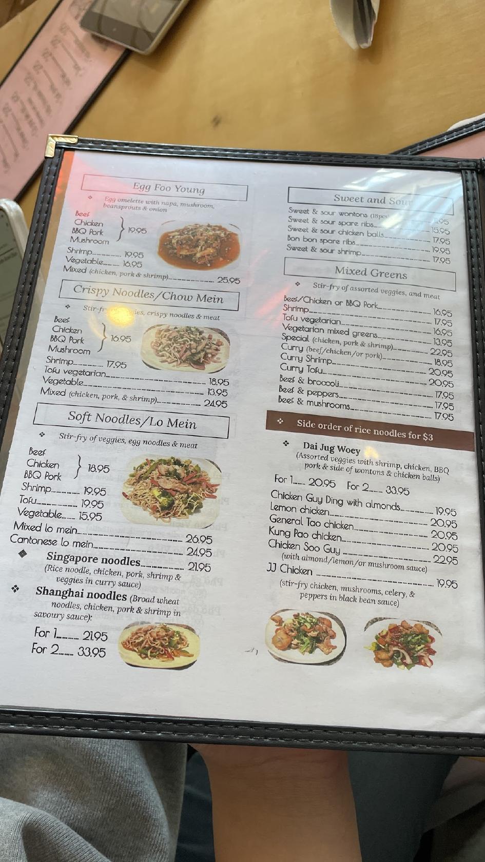Menu at The Golden Wok restaurant, Thunder Bay