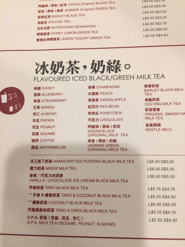 Menu at Bubble Republic Tea House, Mississauga, Hurontario St