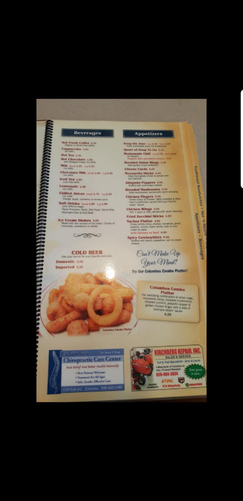 Menu at Columbus Family Restaurant, Columbus