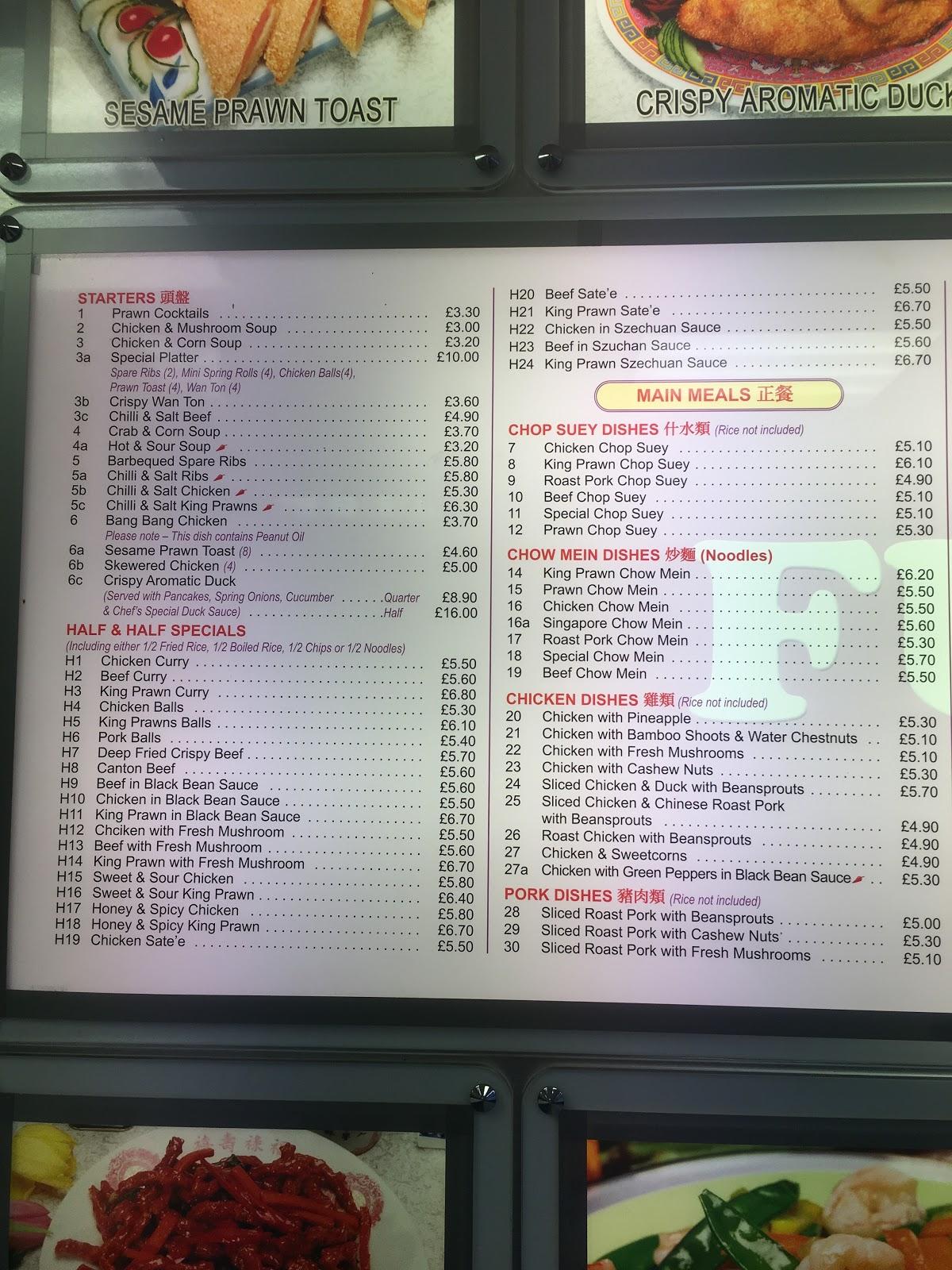 Menu at Full House Takeaway fast food, Penzance