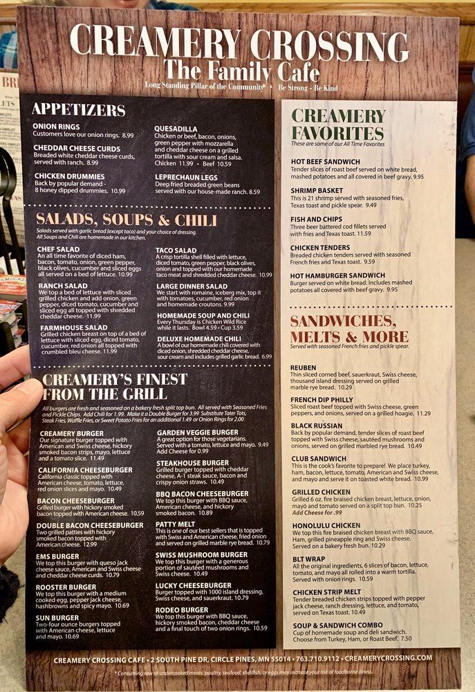 Menu at Rusty Cow Family Restaurant, Circle Pines