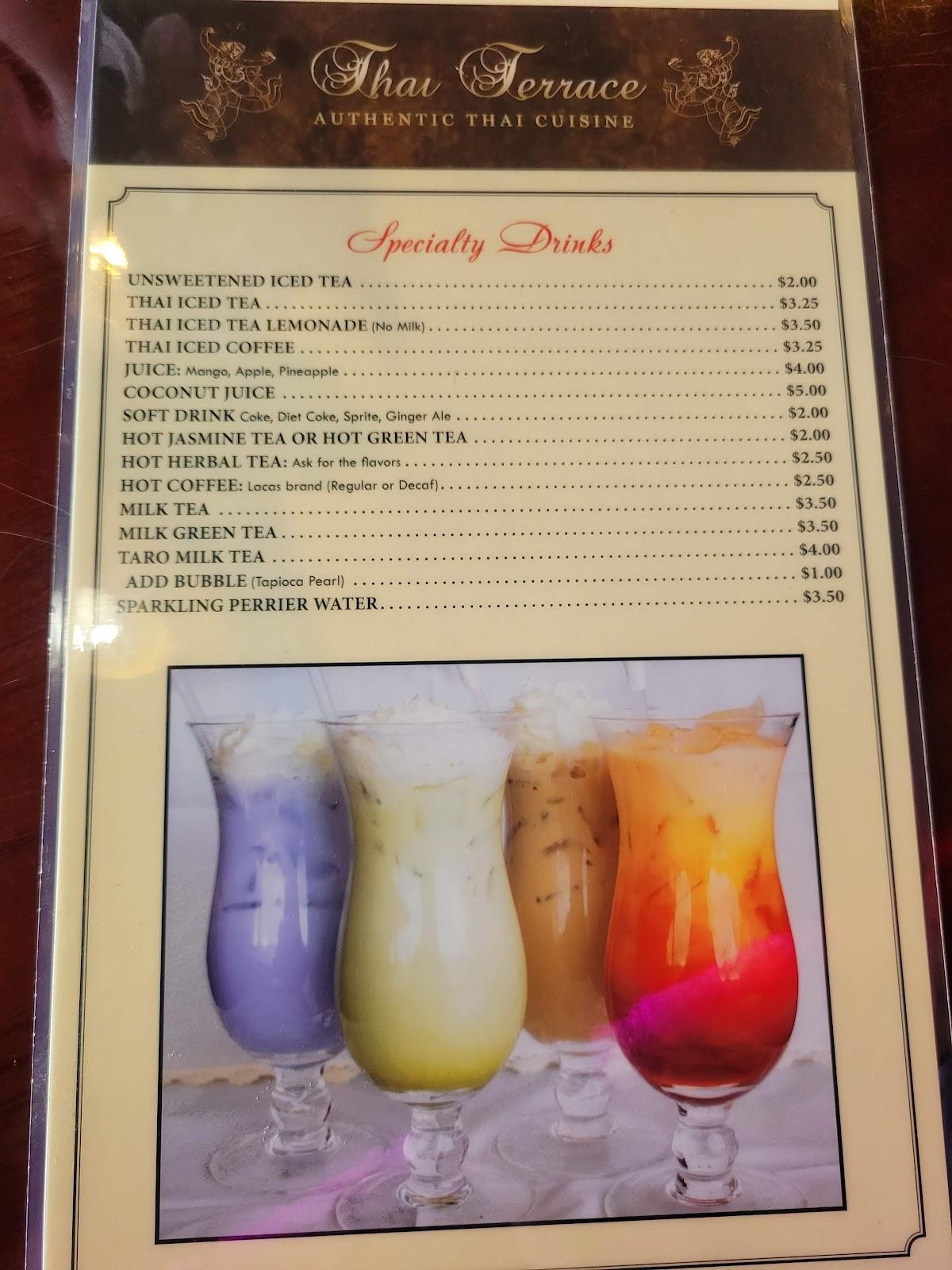 Menu at Thai Terrace restaurant, Monroe Township