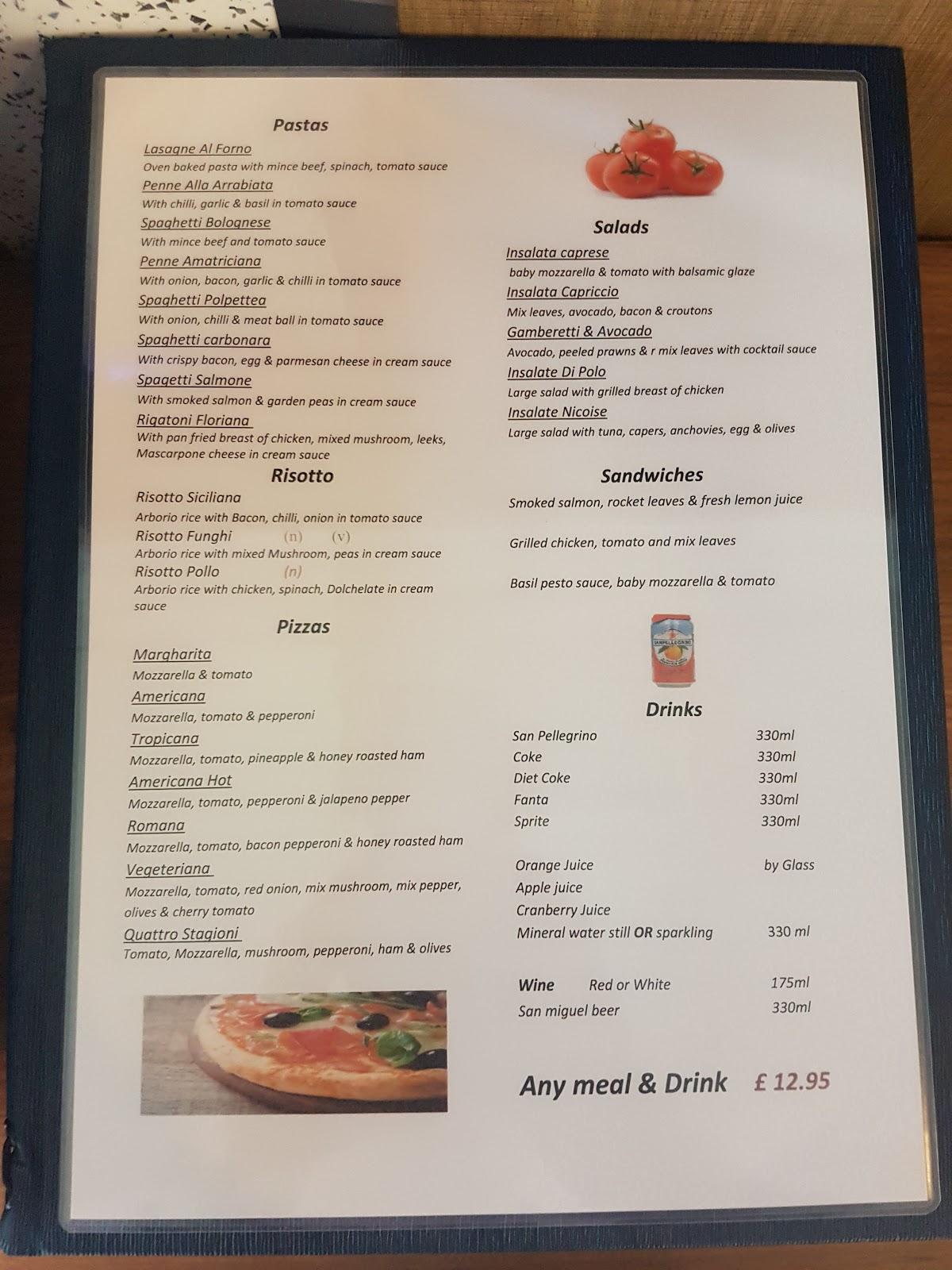 Menu at Makai restaurant, Brentford
