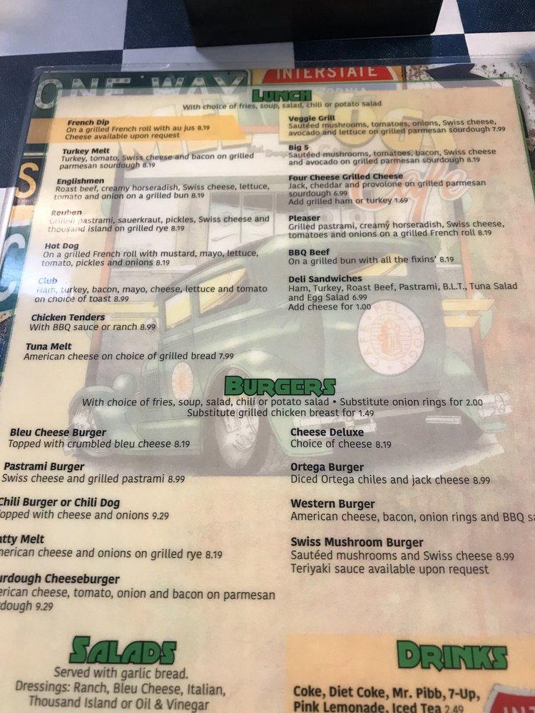 Menu at Mel Dog's Cafe, Elk Grove