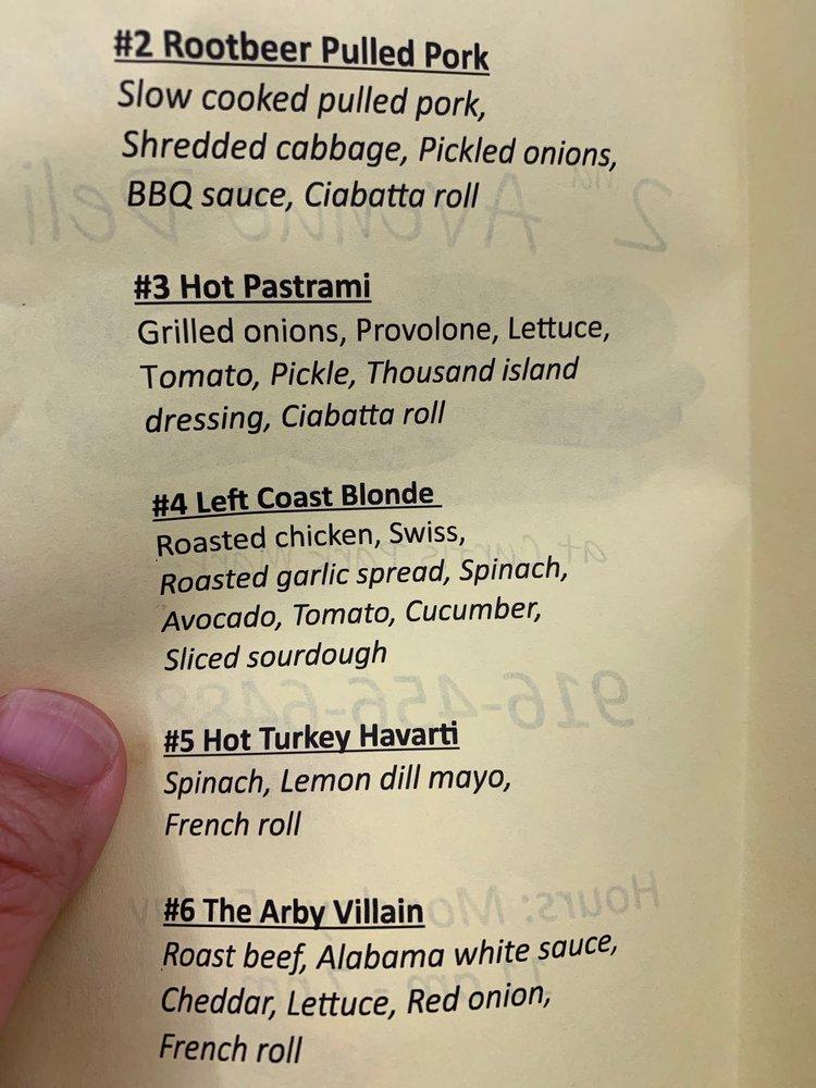Menu at 2nd Avenue Deli, Sacramento