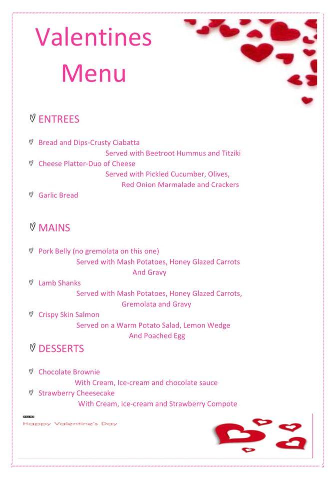 Menu at Jive Cafe, Kawerau