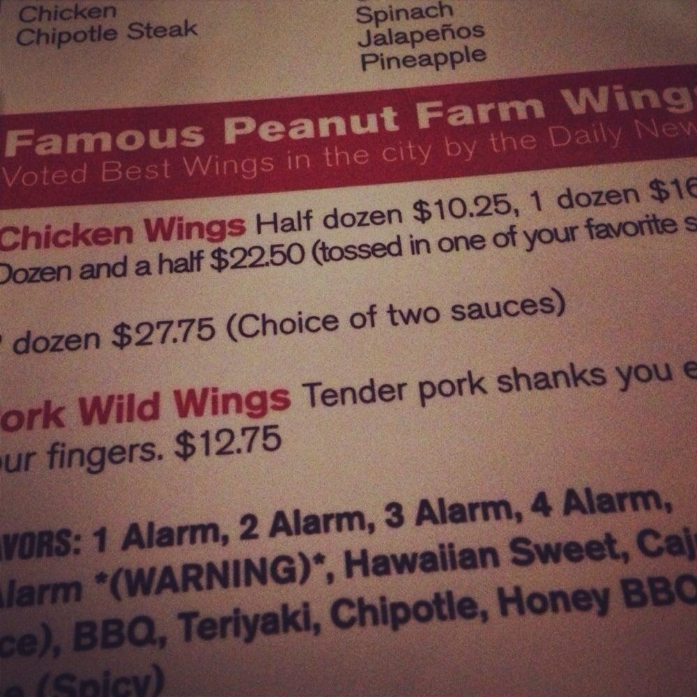 Carta del pub y bar Peanut Farm, Anchorage