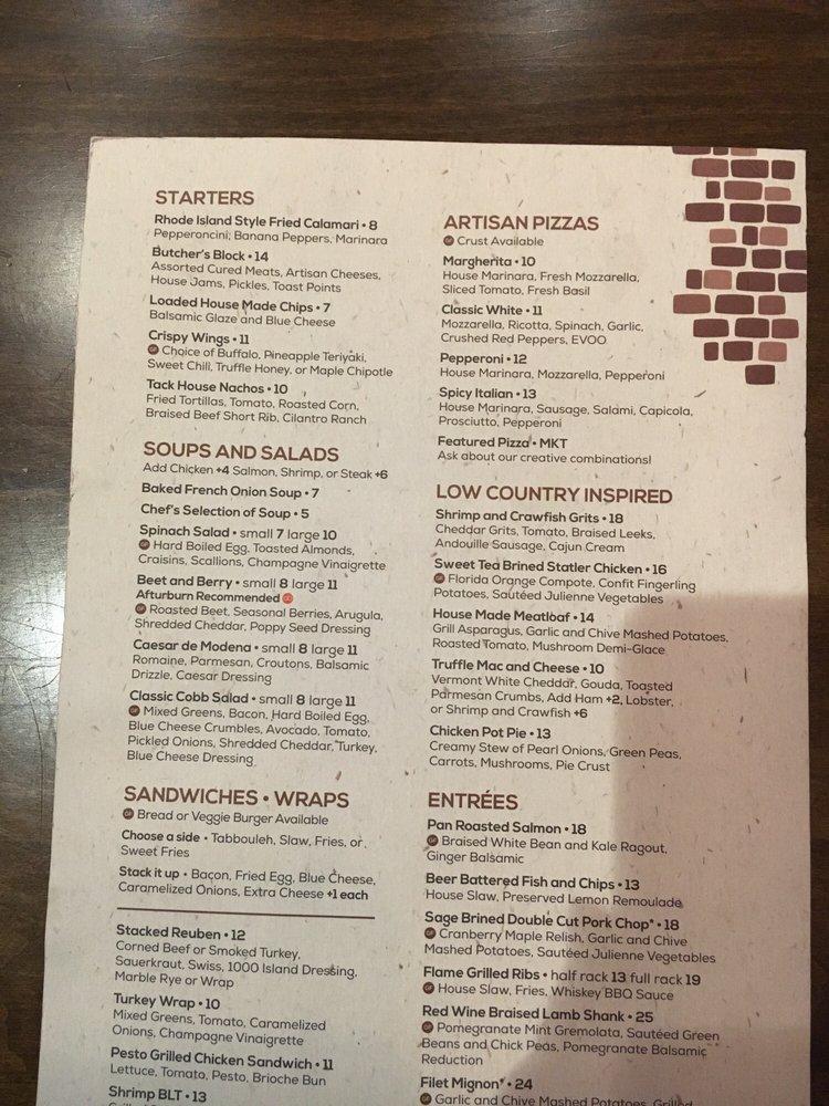 Menu at Salted Brick at Ocala Preserve pizzeria, Ocala, NW 55th Ave