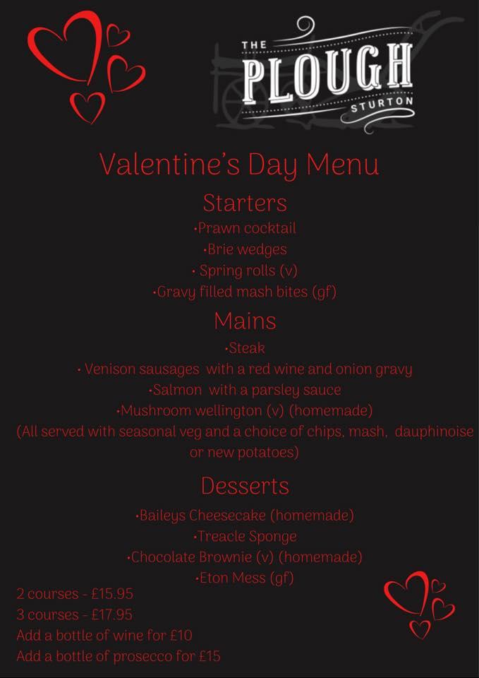 Menu at The Plough pub & bar, Sturton by Stow
