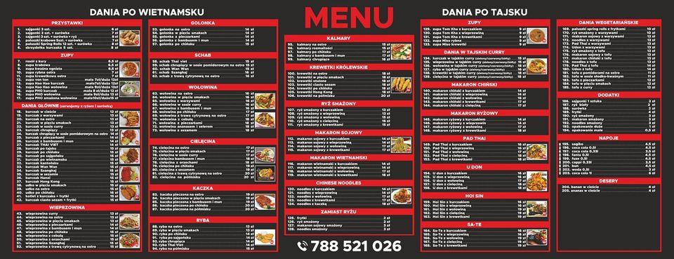 Menu at Bar Thai & Viet, Wolomin