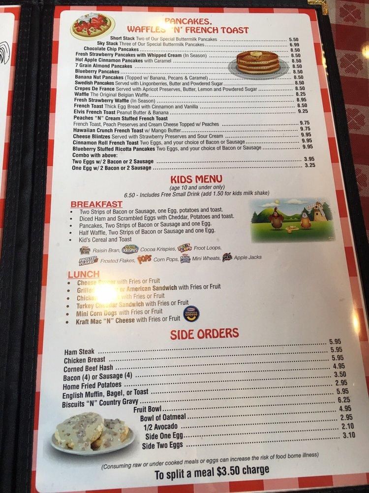 Menu at Mo's Egg House restaurant, Temecula