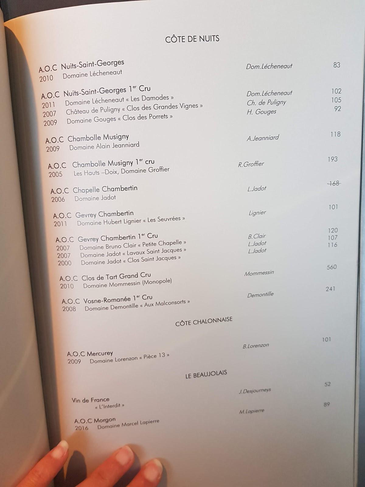 Carta de Restaurant Les Flots, La Rochelle, 1 Rue de la Chaîne