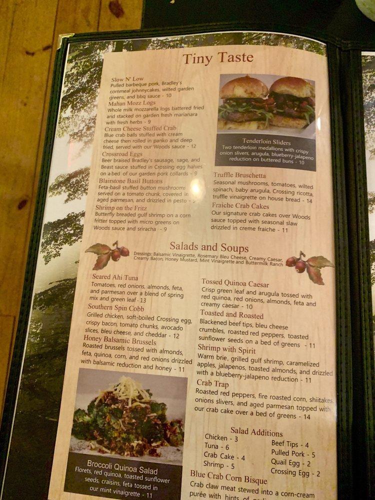 Menu at Backwoods Crossing pub & bar, Tallahassee