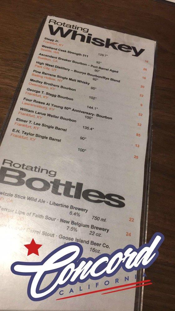 Menu at Eureka! pub & bar, Concord