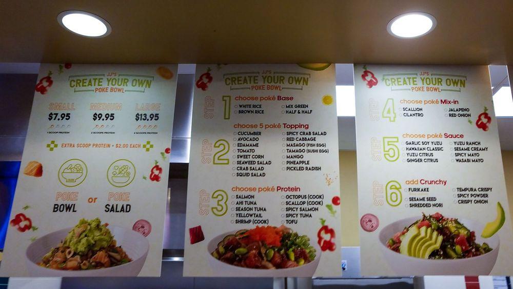 Menu at JJ'S POKE BOWL pub & bar, Edina