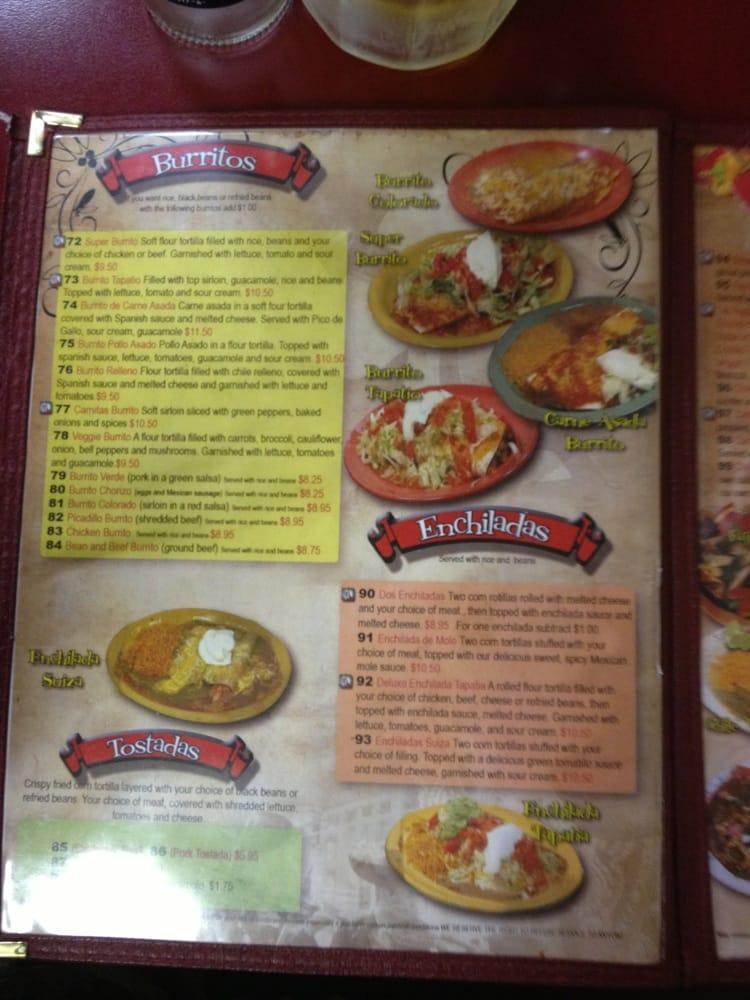 Menu at Los Dos Compadres restaurant, Washougal, 701 E St