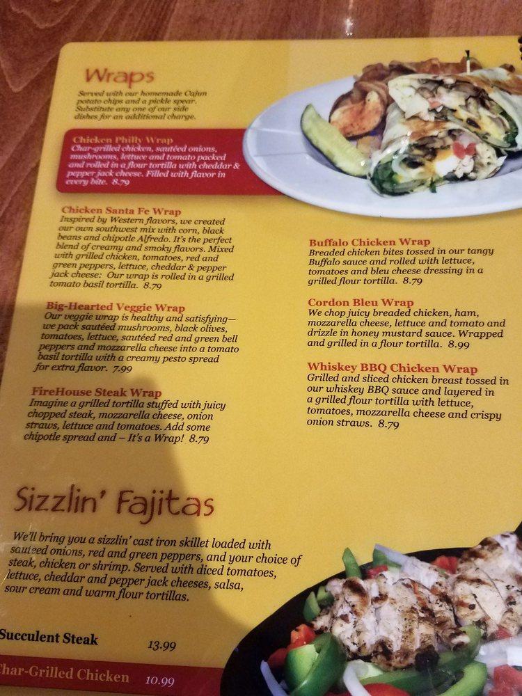 Menu at Firehouse Grille & Pub, Willoughby Hills
