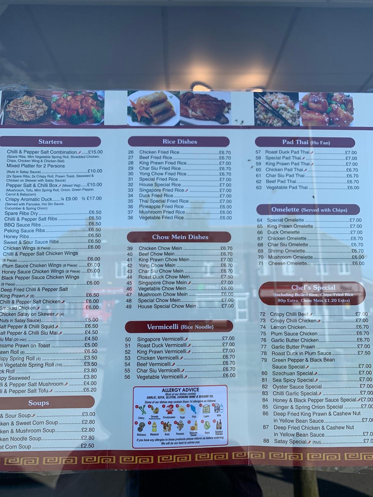 Menu at Imperial Chinese Takeaway fast food, Heswall