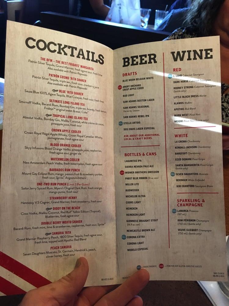 Menu at TGI Fridays pub & bar, Madison, E Springs Dr