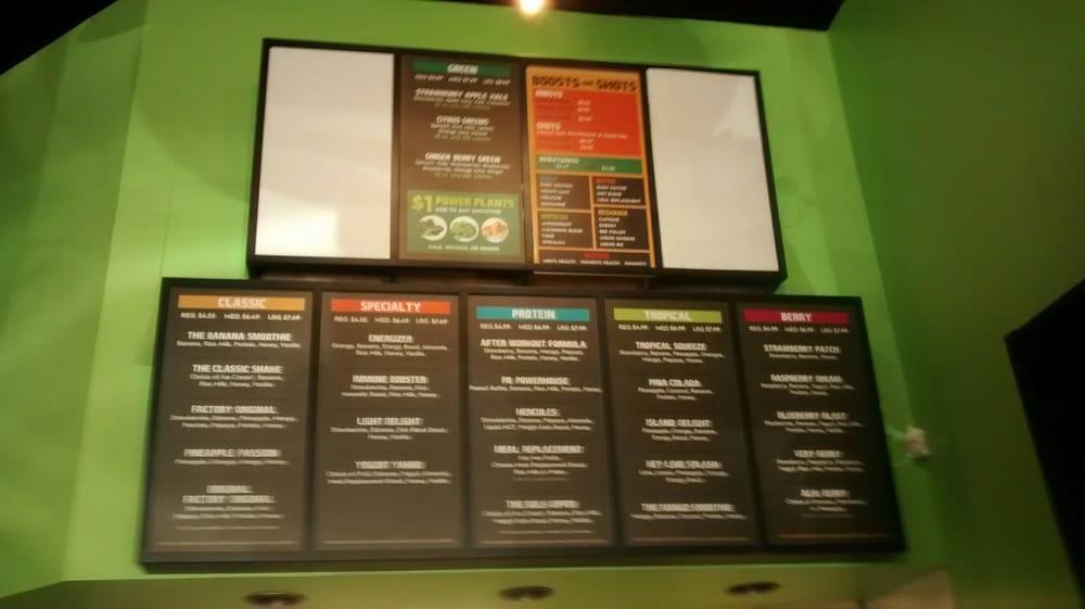Carta del pub y bar Smoothie Factory, Mesquite, Town E Blvd Ste 218