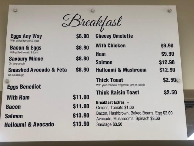 Menu at Urban Kitchen cafe, Mansfield