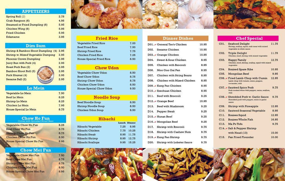 Menu at Yang's Shabu Shabu restaurant, Evansville