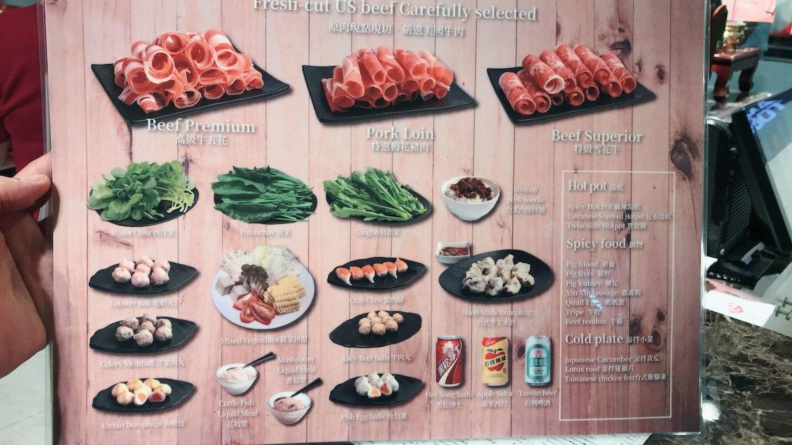 Menu at Double Tasty Taiwan Hotpot restaurant, Pasay
