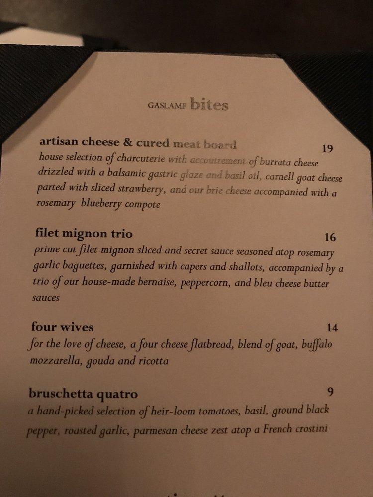 Menu at Gaslamp pub & bar, Kailua