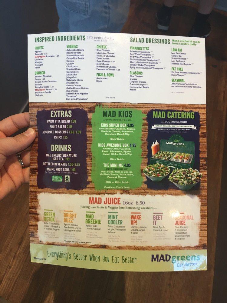 Menu at MAD Greens - Round Rock pub & bar, Round Rock, 455 University ...