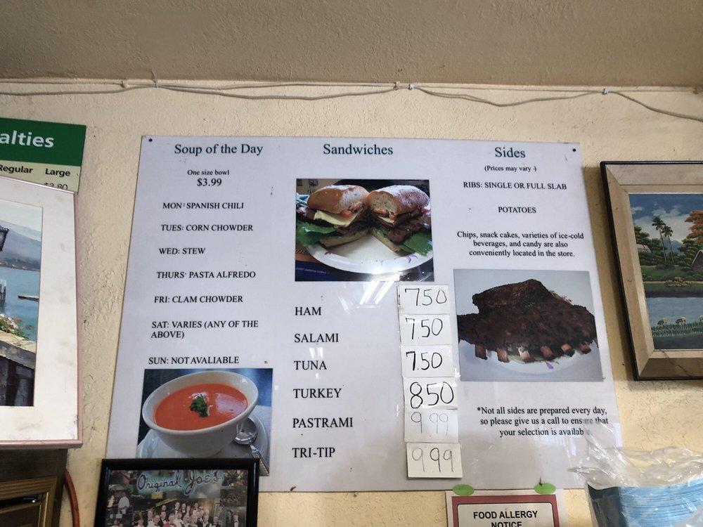Menu at Prunedale Market & Deli BBQ, Salinas, Orchard Ln