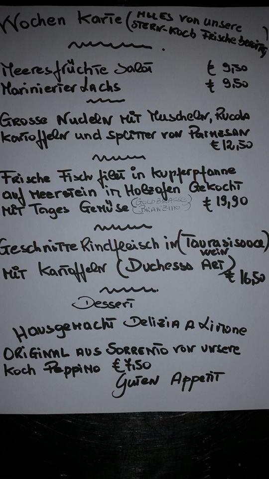 Speisekarte von Mario De Martino pizza, Bayerisch Gmain