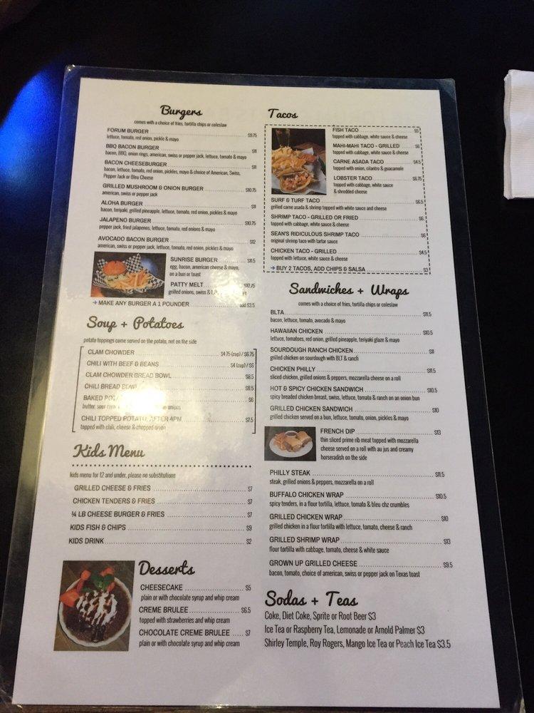 Menu at IB Forum Sports Bar & Grill, Imperial Beach