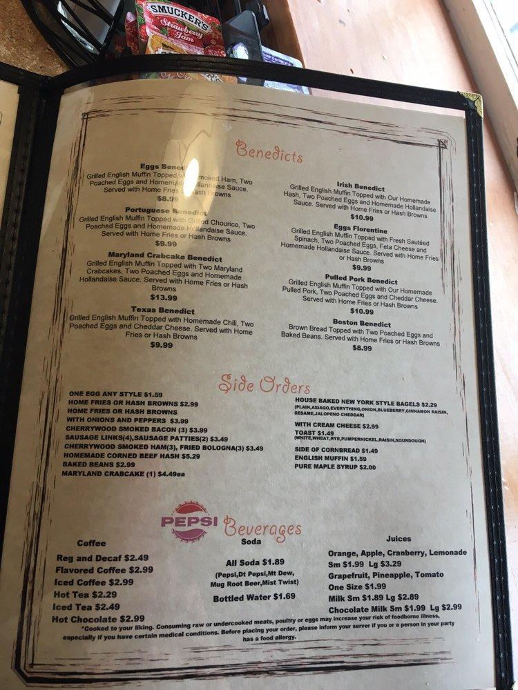 Menu at Nellie Rose Restaurant, Whitman
