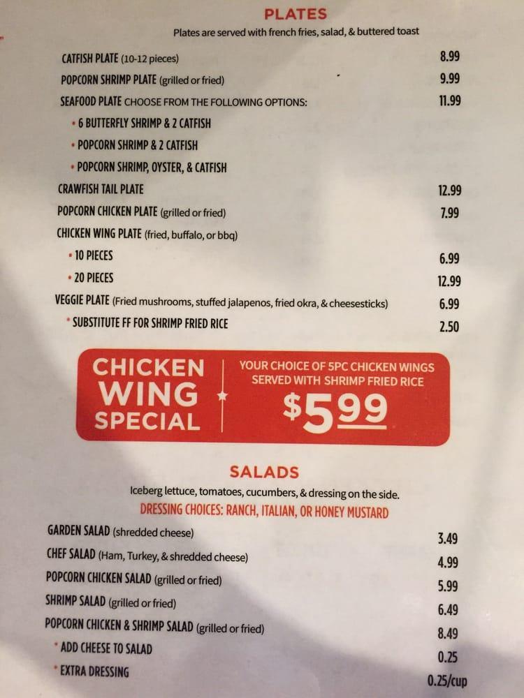 Menu at PoBoy USA restaurant, Baton Rouge, Florida Blvd