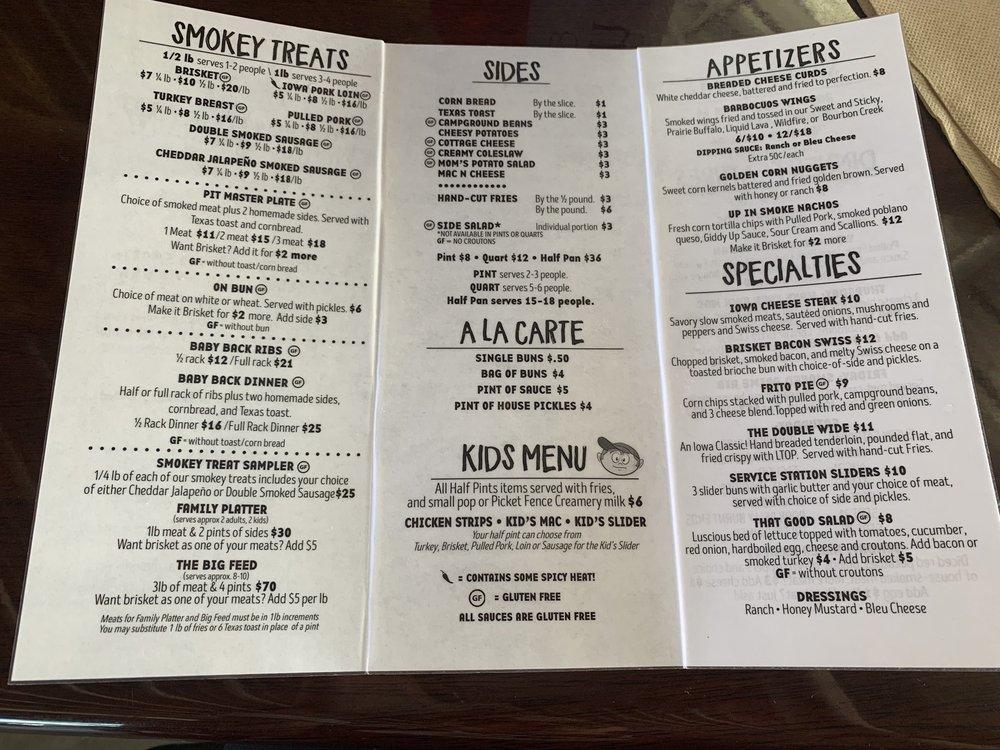 Menu at Whatcha Smokin BBQ & Brew, Luther