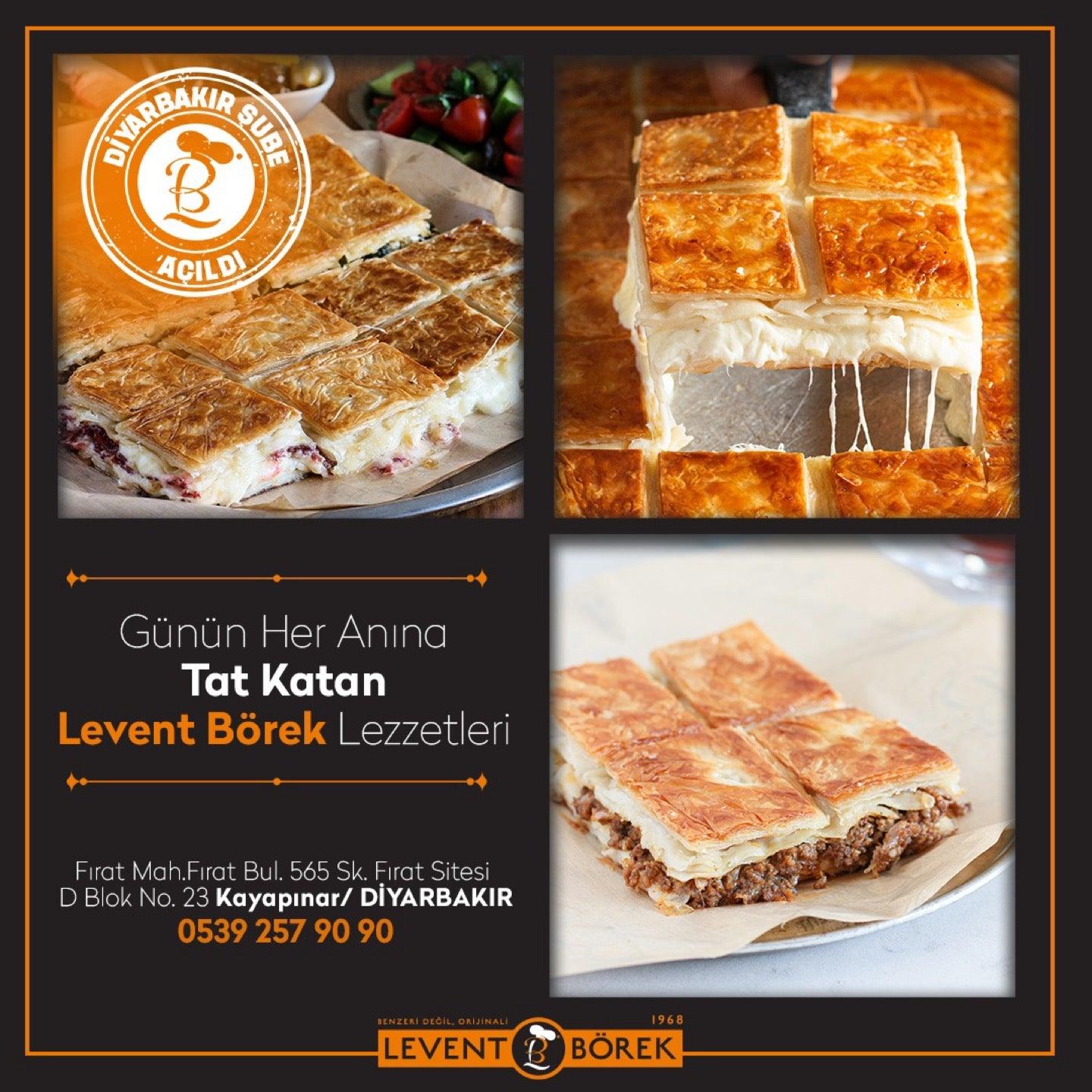 Menu at Levent Börek, Diyarbakır
