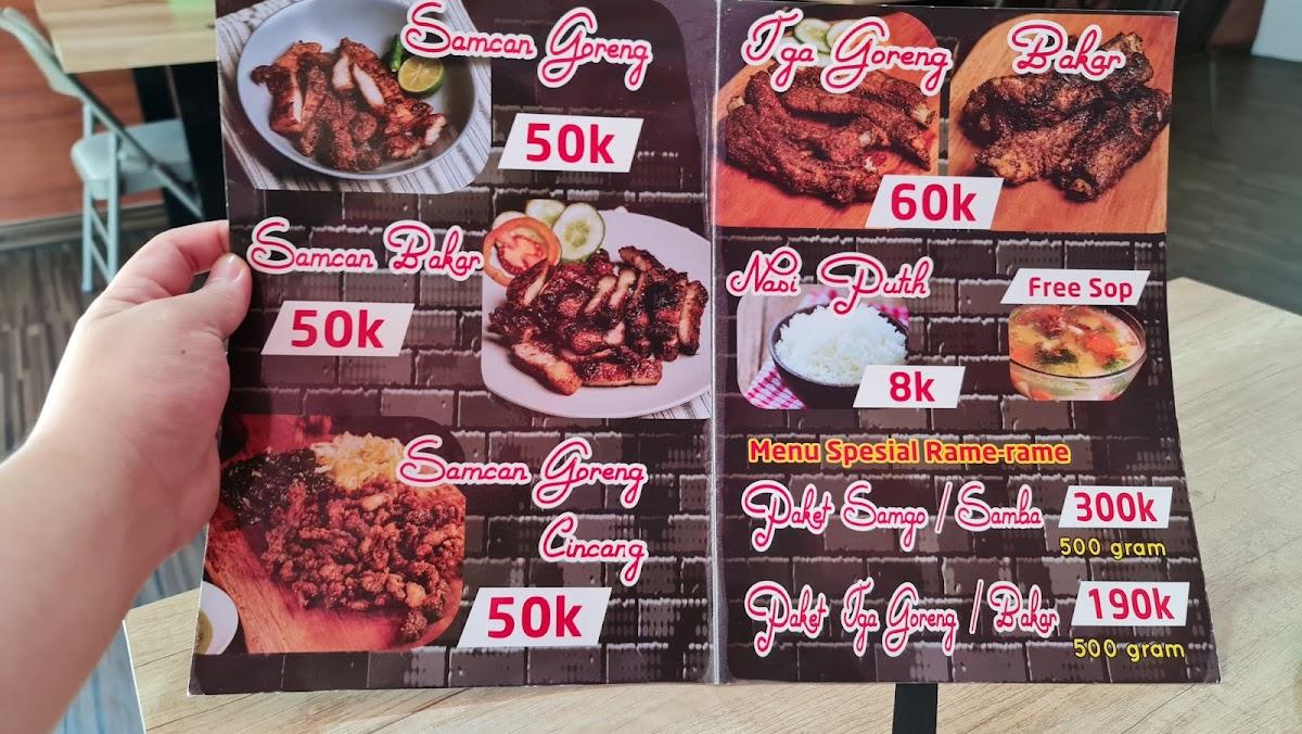Menu at Zero restaurant, West Jakarta