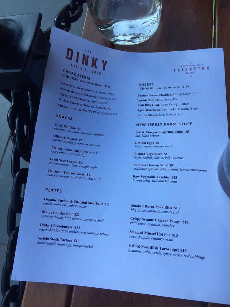 Menu at The Dinky Bar & Kitchen, Princeton